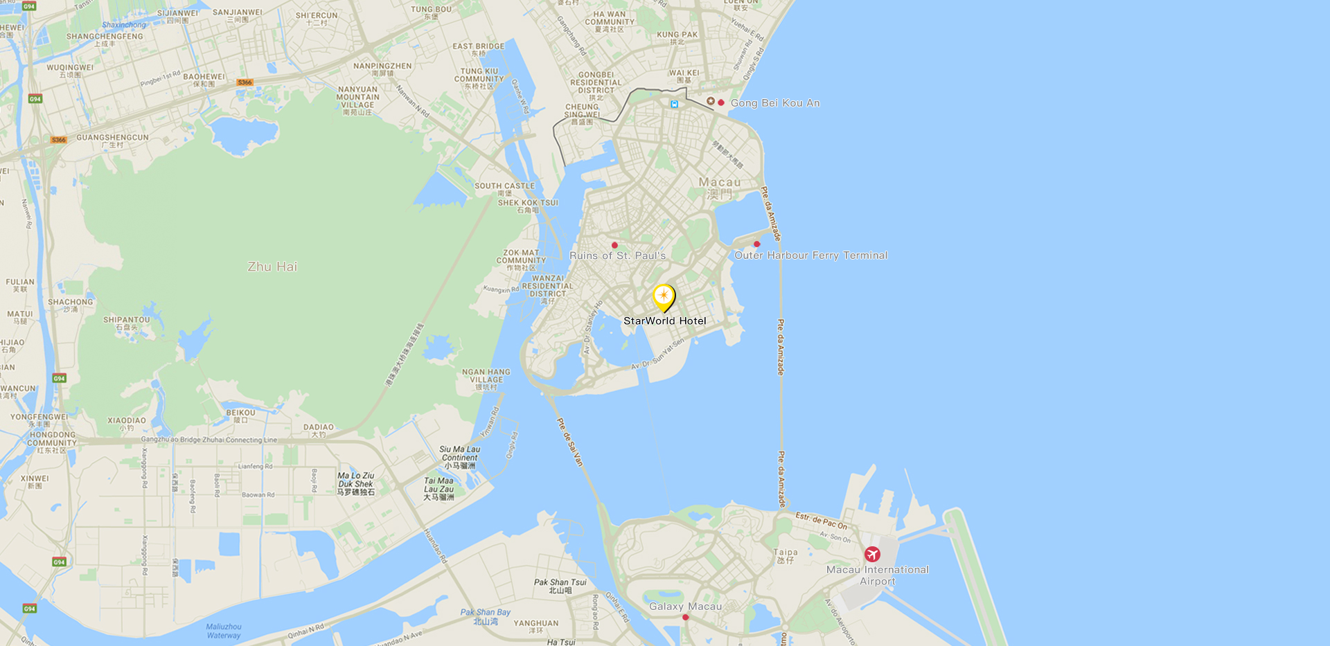 Getting Here | StarWorld Hotel